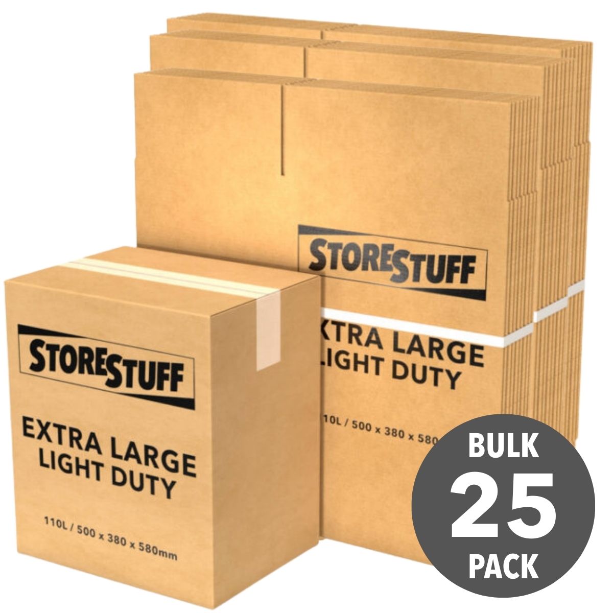 XL 110L Light Duty Moving Box Carton (25 Pack) – StoreStuff Self ...